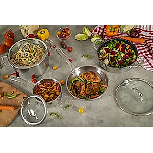 KUHN RIKON Allround Oven-Safe Induction Uncoated Frying Pan, 28 cm, Stainless Steel, Silver