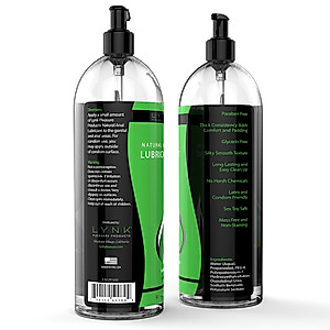 LYNK Water Based Personal Lubricant, Lasts Long Easy to Clean, Lubricant for Privacy w/Latex & Silicone, Men Women Couples Solo Play, 32 oz