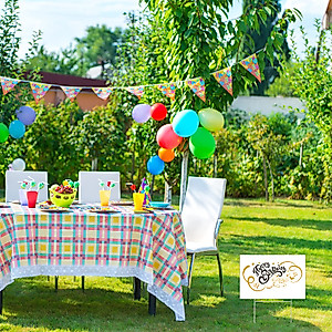 DIESOTT 2 Pack Blank Yard Signs with Stakes, 18X12 Inches White Corrugated Plastic Garden Lawn Yard Signs for Happy Birthday, Garage Sale Signs, Rent, Party, Guidepost, Halloween, Christmas Décor