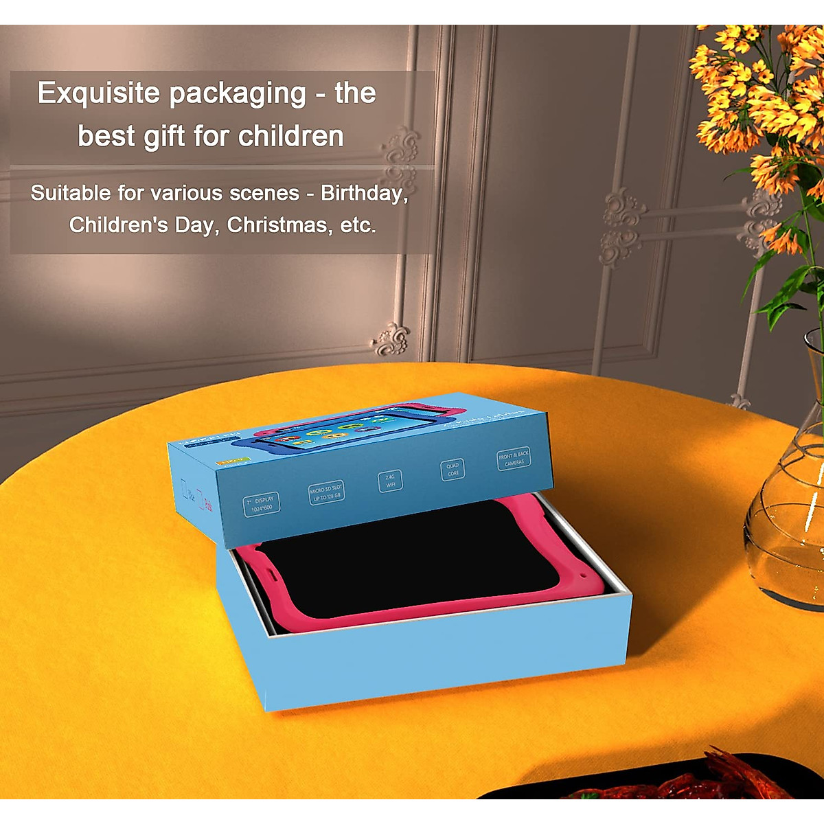 NOBKLEN Kids Tablet 7 Inch Tablet - 2GB RAM and 32GB Storage, 3000mAh Battery, Dual Cameras, and Parental Controls