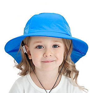 Baby Sun Protection Hat for Infant Toddlers Boys Girls UPF 50+ Sunhat for Outdoor Beach Swim (US, Age, 3 Months, 24 Months, Blue)