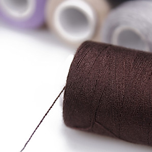 Ryalan 12 Color Set of Polyester All-Purpose Sewing Threads Prewound Bobbin Thread Plastic for Embroidery and Sewing Machine DIY Embroidery Thread Sewing Thread 382 Yards/350 m Each (12 pieces)