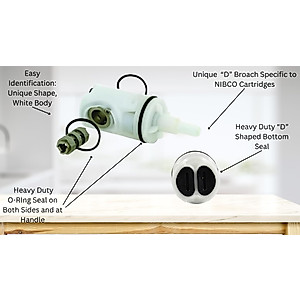 T & T Hardware Replacement Pressure Balance Cartridge for Valley Single Handle Shower V4268, White