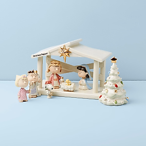 Lenox 895265 Peanuts The Christmas Pageant & Creche 8-Piece Set