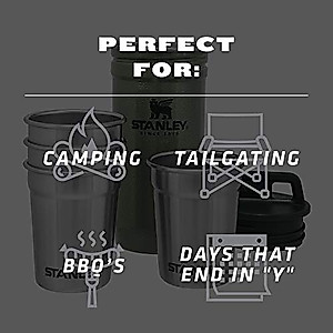 Stanley 10-01705-033 The Nesting Shot Glass Set Hammertone Green Set of 4-2OZ/59mL