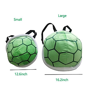 zhqinger Turtle Shell Costumes Backpack Costume Turtle Shell Plush Funny Cosplay Dress for Halloween Holiday Party for Adult,Teens (Small)