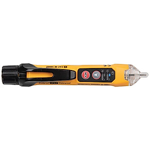 Klein Tools NCVT3P Dual Range Non Contact Voltage Tester, 12 - 1000V AC Pen, Flashlight, Audible and Flashing LED Alarms, Pocket Clip green