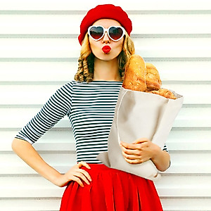 Pinkunn 100 Pcs Canvas Bags Bulk Natural Cotton Bags with Handles Plain Polyester Cotton Bags for Crafting DIY(White)