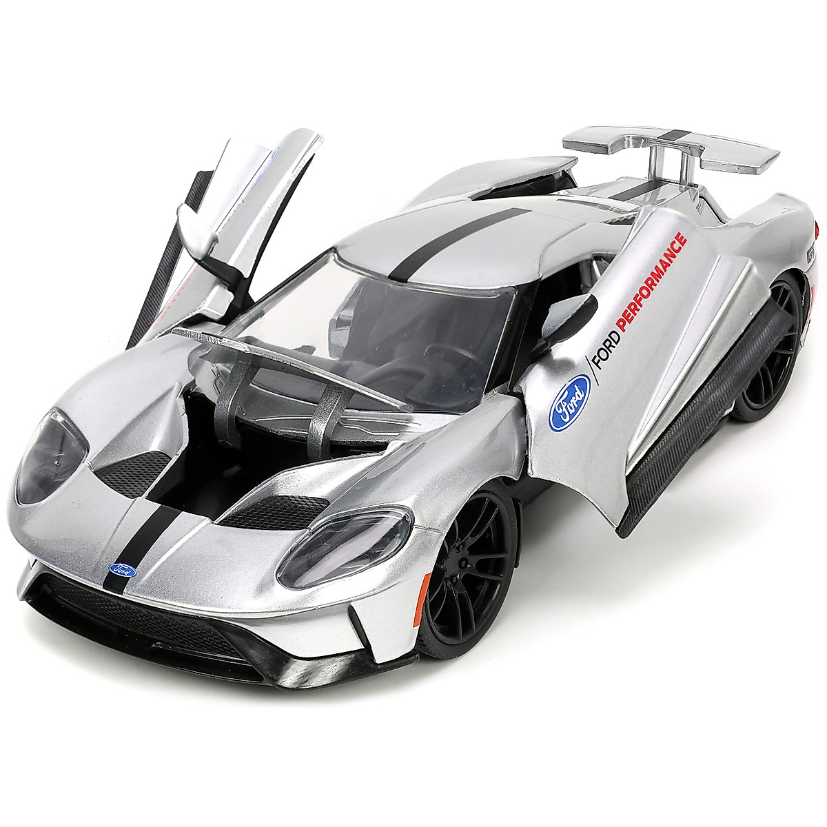 Jada Toys Big Time Muscle 1:24 2017 Ford GT Die-cast Car, Toys for Kids and Adults