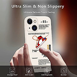HEUHFUWA Cool Sports Shoes Pattern Phone Case Designed for iPhone 13 Mini Case, Fit On and Off 85 Case Soft TPU Bumper Cover Compatible with iPhone 13 Mini Case 5.4 inch White