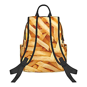 French Fries Backpack For Girls Boys School Bag,Funny Food Pattern Casual Laptop Backpack College School Book Bag Travel Daypack For Teens