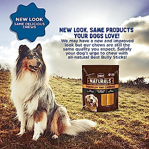Best Bully Sticks All-Natural USA Baked & Packed Himalayan Yak Cheese for Dogs - Vegetarian & Lactose Free - Fully Digestible, Long-Lasting Chews - Large Chews from 4 Pack