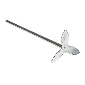 YUCHENGTECH Three Blade Stirring Rod Stirring Bar Electric Overhead Stirring Rod Anchor Paddle Mixer Shaft Rod Stainless Steel Stirrer 7.8x2.2x0.23in for Lab Industrial Mixing