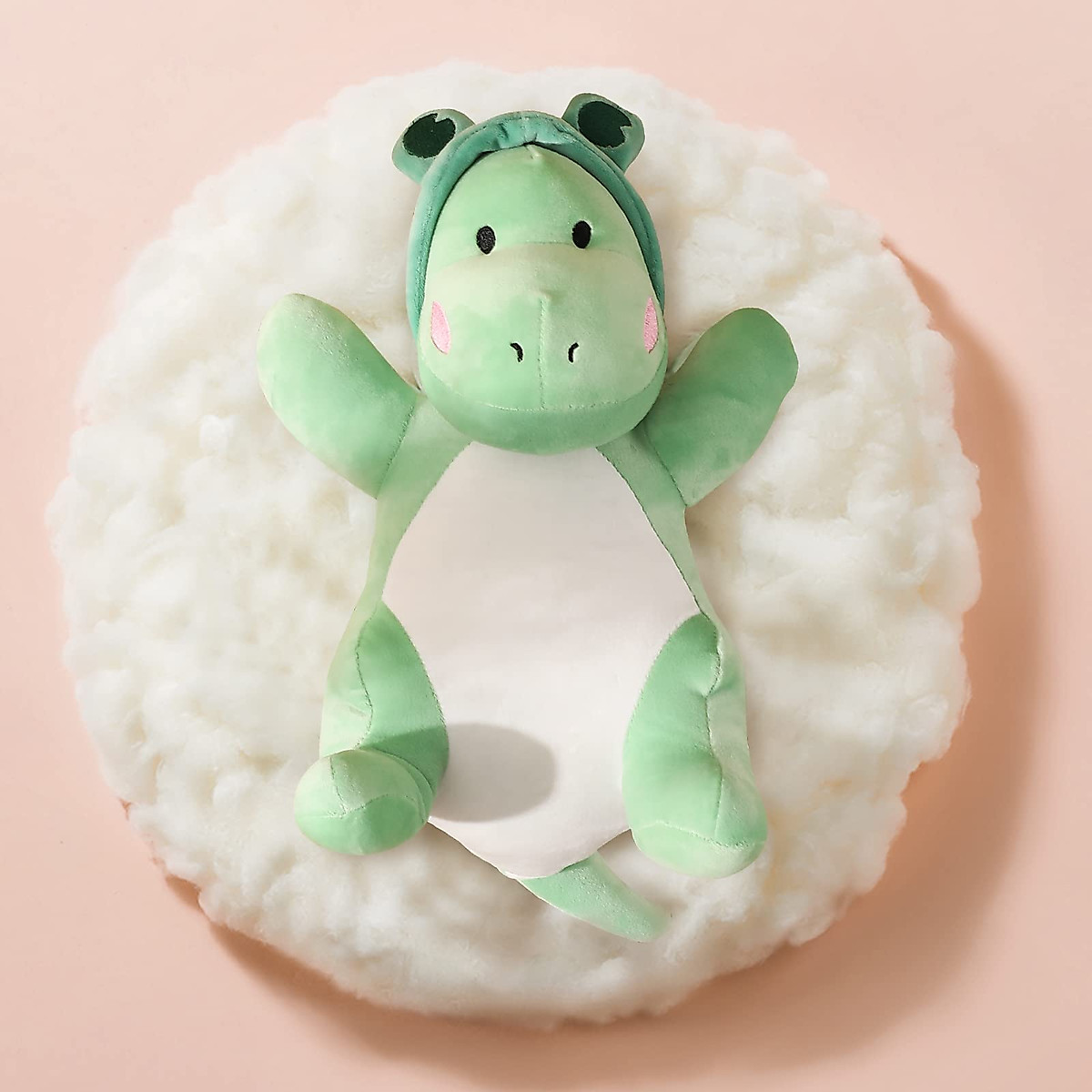 Darler Dinosaur Stuffed Animals for Kids 13.8 Inches Green Kawaii Dino Plushies for Toddler Cute Fluffy Plush Toy for Boys/Gilrs Squishy Soft Toy for Baby Gift for Birthday,Baby Shower