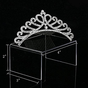 ihomecooker 12 Pack Clear Arylic Display Risers(4"×3"×2") &8 Pack Clear Arylic Display Risers(4"×4"×4") (20 Items)