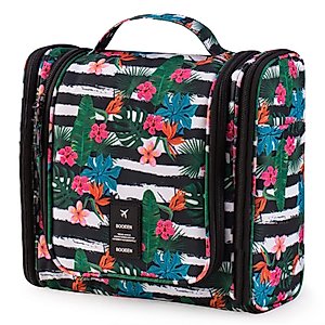 JNYCL Hanging Travel Toiletry Bag for Women and Girls, Portable Waterproof Cosmetic Travel Bag, 17 Compartments, Non-slip zipper, Sturdy Hook, Perfect for Daily Use and Travel. (Medium)