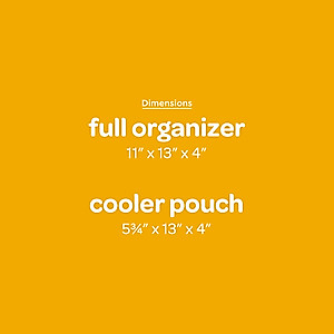 Larktale Universal Stroller Organizer | 2-in-1 Stroller Handlebar Console with Two Insulated Cup Holders, Multiple Storage Pockets, Phone Holder, Removable Shoulder Strap and Zippered Clutch | Removable Cooler Pouch for Transporting Baby's Food, Drinks, a