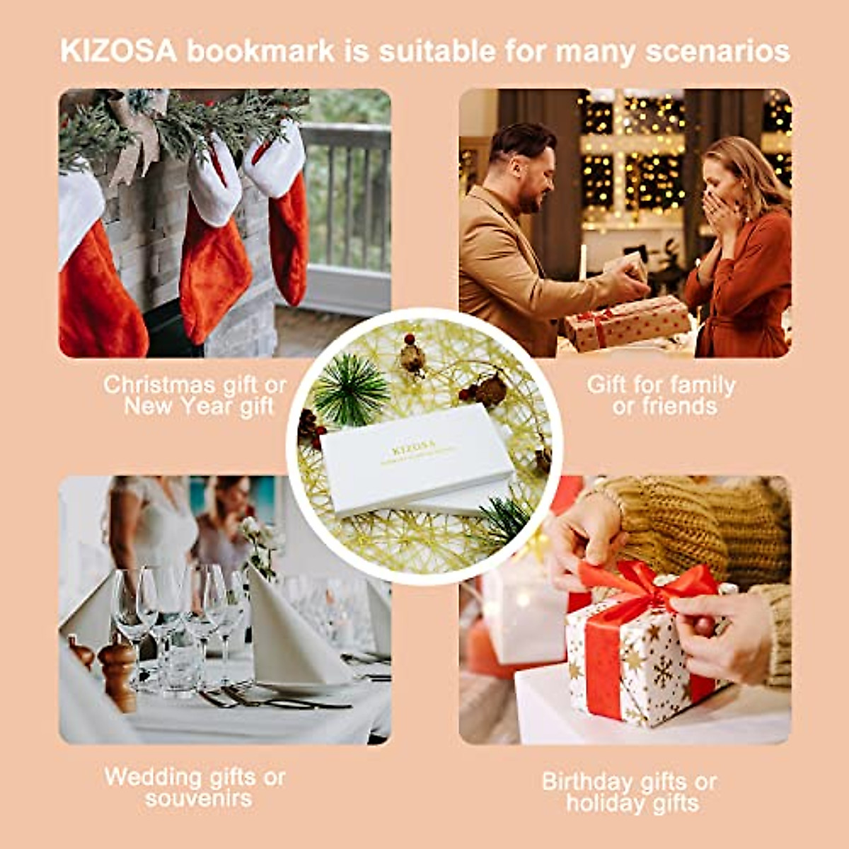 KIZOSA Metal Butterfly Flower Bookmark and Unique Deer Bookmark Bundle