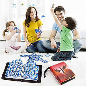 GEAoffice 4-Pocket Binder for Trading Cards with 50 Removable Sheets Holds 400 Cards, Card Book Collector Album Folder for Yugioh, MTG, TCG, Trading Card Holder with Zipper-Toys Gifts for Girls