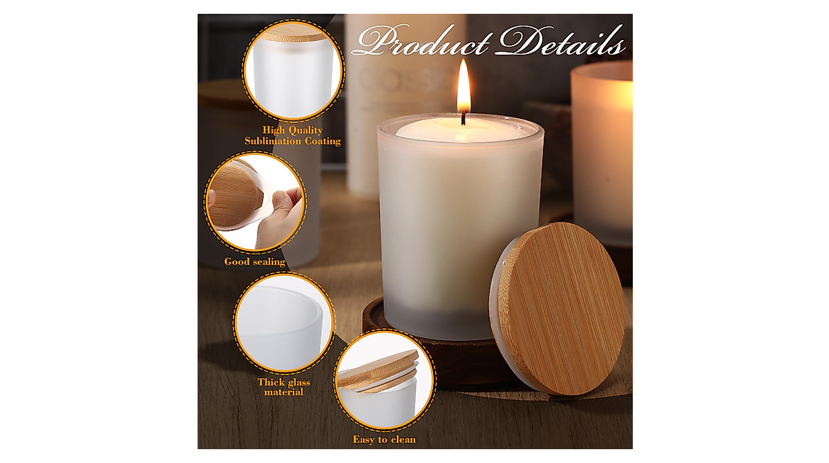 Sublimation Glass Candle Holders - DIY Decor Set of 20