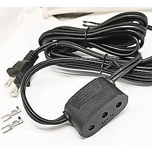 HONEYSEW Lead Cord Power Cord for Singer Sewing Machine 1200-1, 15-88, 15-90, 15-91, 201, 201K, 206, 206K, 221 Featherweight #123