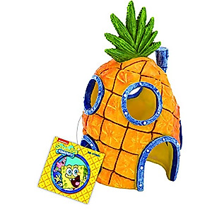 Penn-Plax Spongebob Squarepants Officially Licensed Aquarium Ornament – Spongebob’s Pineapple House – Large