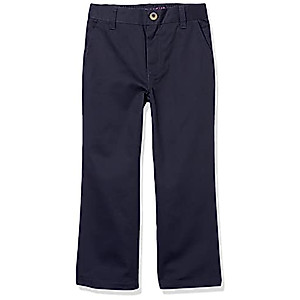 French Toast Girls' Pull-On Twill Pant (Standard & Plus), School Uniform Navy, 14