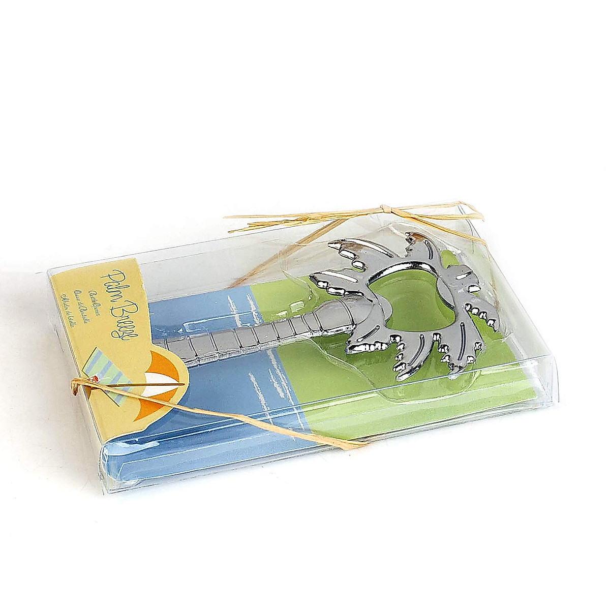 10pcs Palm Tree Coconut Tree Wine Bottle Opener Wedding Party Favor (Silver)
