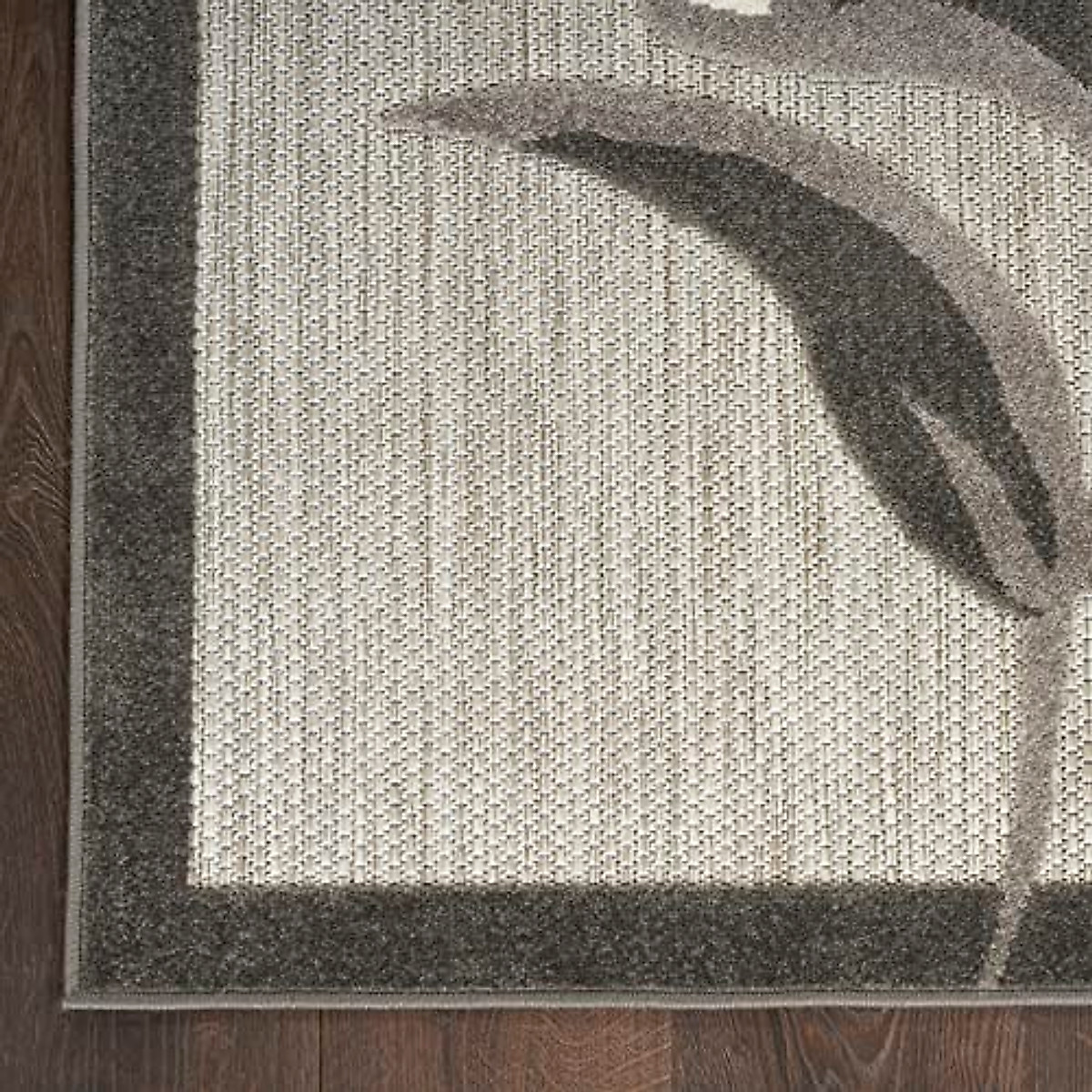 Nourison Aloha Indoor/Outdoor Beige 5'3" x 7'5" Area Rug, Easy -Cleaning, Non Shedding, Bed Room, Living Room, Dining Room, Deck, Backyard, Patio, High Traffic (5x7)