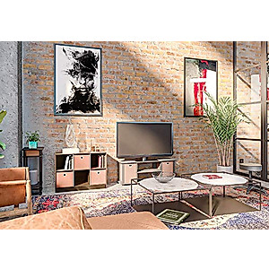 Furinno 17017 Turn-N-Tube End Table, 1-Pack, Espresso