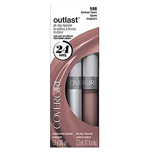 CoverGirl Outlast All Day Two Step Lipcolor, Forever Fawn 598, 0.13 Ounce