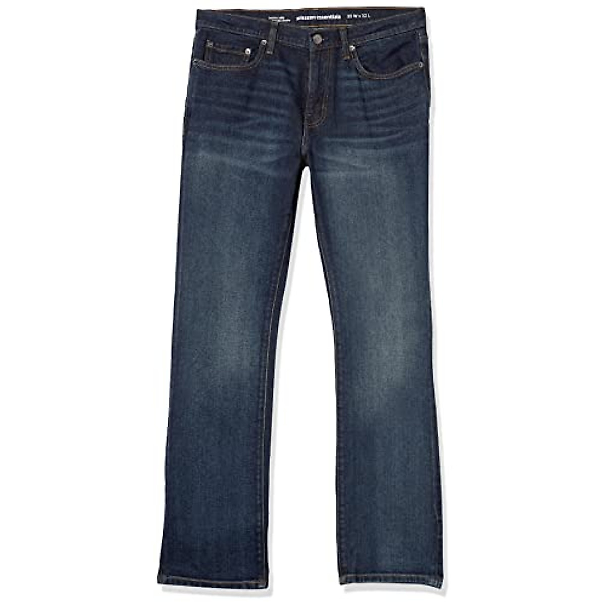 Amazon Essentials Men's Slim-Fit Stretch Bootcut Jean, Dark Wash, 31W x 32L