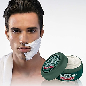 Luxury Shaving Cream Peppermint & Eucalyptus Scent - Soft, Smooth & Silky Shaving Soap - Rich Lather for the Smoothest Shave - 5.3oz