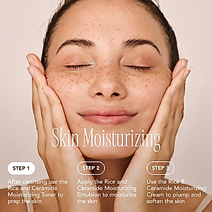 The Face Shop Rice Ceramide Moisturizing Emulsion - Rice Extract - Lightweight Face Moisturizer - Brightening - Hydrating Targets Dryness - Strengthens Skin Barrier - Face Lotion - Korean Skin Care