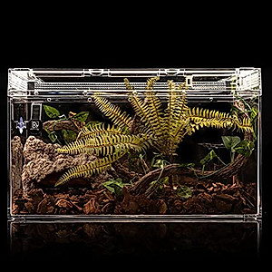 Aufeeky High Simulation Stone Cave Reptile Hides and Caves Terrarium Décor Accessories Bearded Dragon Hideout for Geckos Turtles Lizards Frogs Spiders Chameleons Scorpions Snakes Hermit Crab (L)