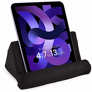 Ideas In Life iPad Pillow Holder Stand for Lap - Tablet Pillow for iPad - Universal Phone and Tablet Sofa Can Be Used on Floor, Desk, Chair, Couch - Black Color