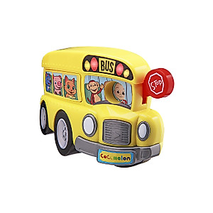 Cocomelon Musical Bus for Kids - Yellow School Bus with Built-in Cocomelon Songs and Sound Effects Fun Musical Cocomelon Toy for Cocomelon Merchandise Fans Bus Toy for Toddlers with Flashing Light