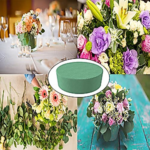 6 Pcs Round Flower Arrangement Kit, Wet Floral Foam, for Wedding, Aisle Flowers, Party Decoration 3 Inch