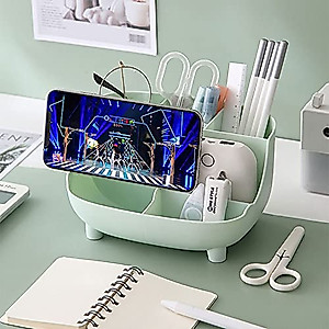 FIZZOQI Plastic Home Storage Rack Desktop Storage Shelf Makeup Organizer Shelf Home Decoration Shelves Sundries Organizer Rack Creative Pen Holder for Office Desktop