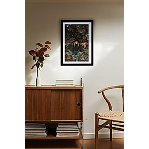 Frame Amo 13x19 Black Picture Frame, White Mat with 10.5x16.5 opening for 11x17 Image, 1 Inch Border, Acrylic Front