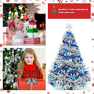 Canlierr 2 Rolls 12 Yard 2.5 Inch Christmas Snowflake Ribbon Christmas Wired Ribbons for Wreath Fabric Polyester Decorative Ribbons Gift Wrapping Ribbon for Christmas Tree Party Decoration(Gray)