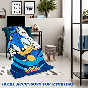 Sonic The Hedgehog Fleece Blanket for Kids Super Soft Blanket Fleece Throws 100 x 150cm Warm Bed Blankets Gifts for Boys
