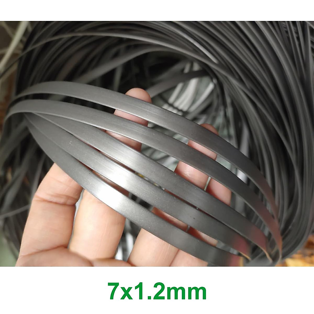 Queenbox 7x1.2mm 196 ft Flat Plastic Rattan, Round Synthetic Wicker Replacement Material for Basket Chair Sofa Table Furniture, 28