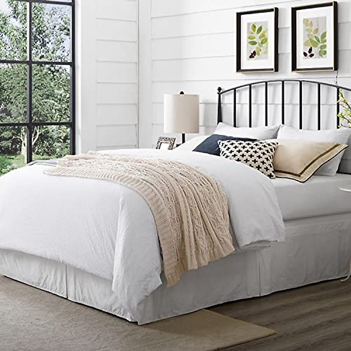 Crosley Furniture CF91002-601BK Whitney Arched Metal Headboard, King, Black