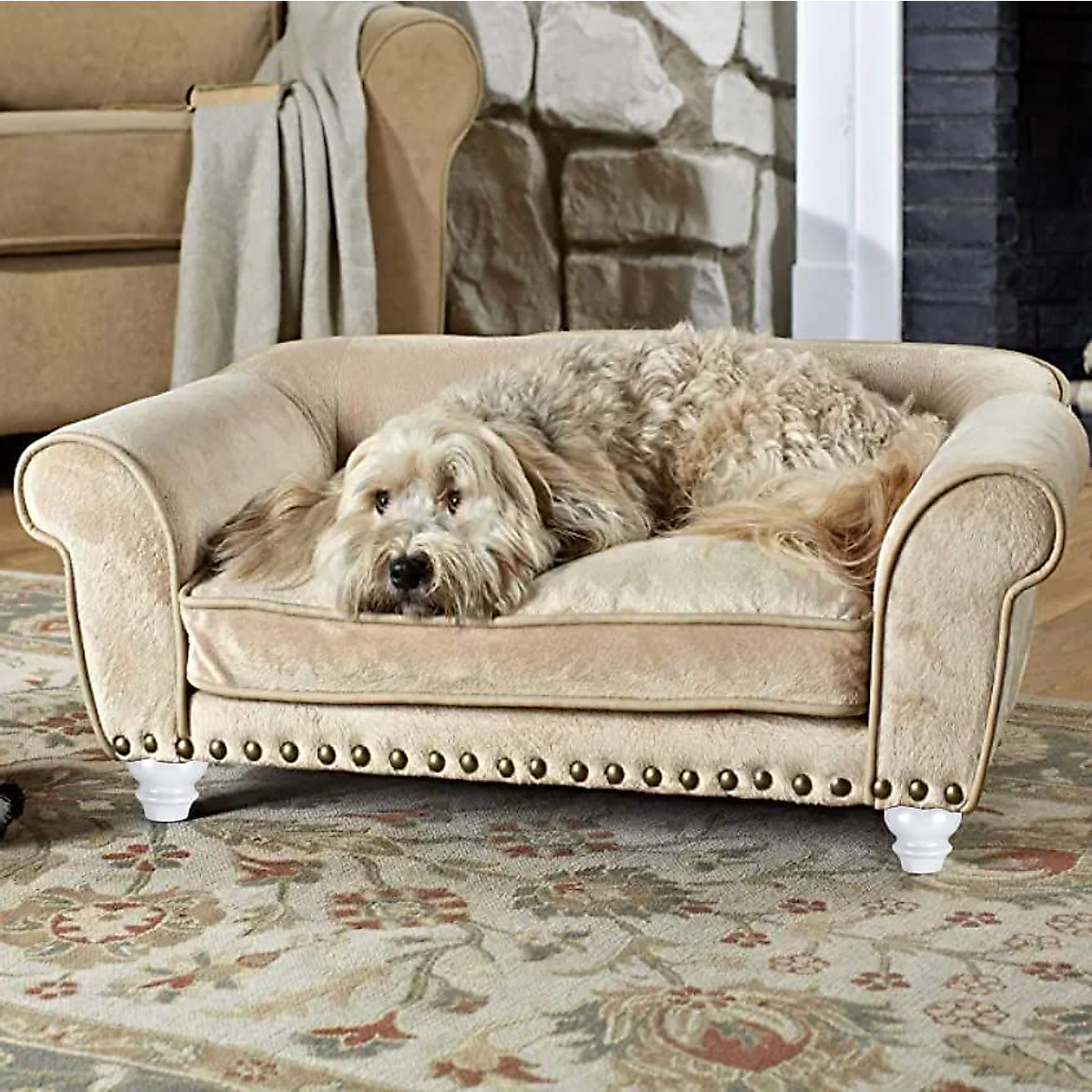 Mysummer Set of 4 Solid Wood Bun Furniture Legs 3.54 inch Tall White Finished M8 Replacement Furniture Feet Sofa Legs with Pre-Drilled 516 Inch Bolt and Mounting Plate and Screws for Couch Sofa