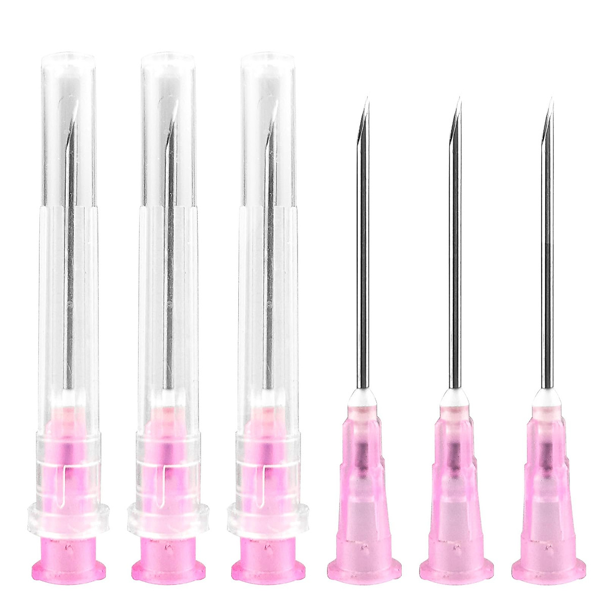 100Pack -18Ga 1inch(25mm) Dispensing Needle,Individual Package of Injection Syringe Accessories with Luer Lock,Suitable for Refilling Liquid, Inks,Livestock and Industry(1.2*25mm)…