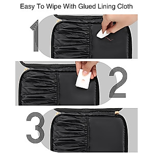 Relavel Travel Makeup Bag, Clear Makeup Organizer Bag Portable Cosmetic Bag, Cute Transparent Makeup Case For Women with Accessories