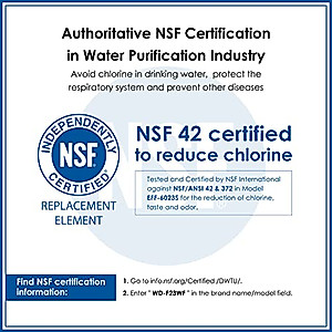 Waterdrop GSWF Refrigerator Water Filter, Replacement for GE® GSWF Smart Water 238C2334P001, Kenmore 46-9914, 469914, 9914, 3 Filters