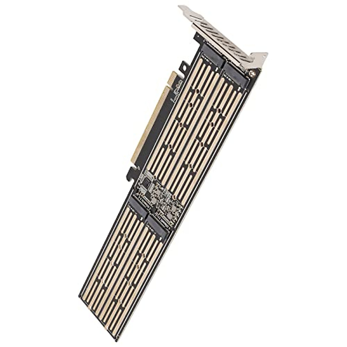 Adapter Card, Solid Structure NVME Expansion Card Stable Performance PCI‑E X16 4 for M.2 PCI‑E Device for SSD