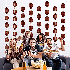 8 Packs Football Party Banners Garland Kit Football Hanging Swirl Football Party Supplies Decorations Paper Cutouts for Birthday Party Home Classroom Favor Supplies Decor